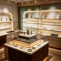 China Luxury Front Showcase with Precision LED Lighting System and 5 Adjustable Glass Shelves in Ultra-Clear Low-Reflection Tempered Glass for sale