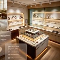 China Luxury Front Showcase with Precision LED Lighting System and 5 Adjustable Glass Shelves in Ultra-Clear Low-Reflection Tempered Glass for sale