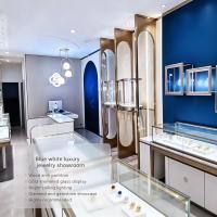 China Aluminium Frame Material Jewelry Shop Design with Sealed Dust-Proof Structure and Textured Wallpaper Wallmaterial for sale