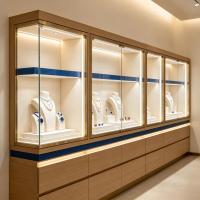 China Solid Wood Commercial-Grade Island Display Cabinet Customized for Retail and Exhibition Spaces for sale