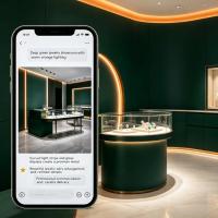 China Tempered Safety Glass Shelves Wall Mounted Display Case with 50kg Per Shelf Capacity and Dustproof Secure Design for sale