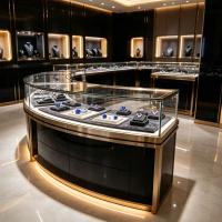 China Tempered Glass Interactive Showcase Designed Using Stainless Steel Frame Offering Clear Visuals and Durable Design Perfect for Commercial for sale