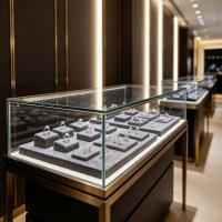 China Wall Mounted Display Case with Top LED Spotlights And Strip Lighting, Dustproof And Secure Wall Mounted Display Cabinet with Front Opening With Soft-Close Mechanism for sale