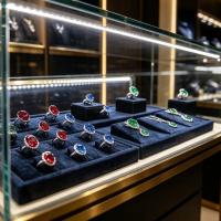 China Wall Mounted Display Case with Top LED Spotlights And Strip Lighting, Dustproof And Secure Wall Mounted Display Cabinet with Front Opening With Soft-Close Mechanism for sale
