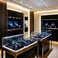 China Wall Mounted Display Case with Top LED Spotlights And Strip Lighting, Dustproof And Secure Wall Mounted Display Cabinet with Front Opening With Soft-Close Mechanism for sale
