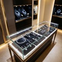 China Wall Mounted Display Case with Top LED Spotlights And Strip Lighting, Dustproof And Secure Wall Mounted Display Cabinet with Front Opening With Soft-Close Mechanism for sale