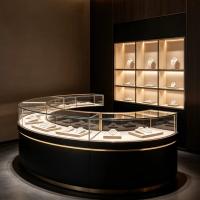 China Solid Back Jewelry Display Table and Jewelry Display Stand with Factory Direct Made and High-clarity Tempered Glass for sale