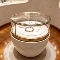 China 48 Inches Jewelry Counter with Marble Tabletop and Hidden LED Light Strip for Elegant Watch Showcase for sale