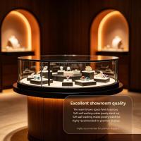 China Customized Jewelry Shop Design and Jewelry Store Layout with Calacatta Marble Top, Ample Hidden Cabinets and White and Gold Color Scheme for sale