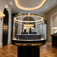China Jewelry Counter with Hidden LED Light Strip and 4 Shelves in Matte Finish Jewelry Showcase for sale