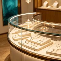 China Customized Furniture Back Type Wall Mounted Display Case with Front Opening Soft Close Doors and Adjustable Glass Shelves Wall Mounted Display Cabinet for sale