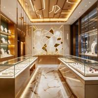 China 7 Days Design Time Jewelry Shop Design with 12 V Output and Large Secure Cabinets for Jewelry Store Interior for sale