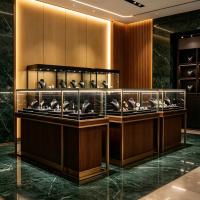 China 7 Days Design Time Jewelry Shop Design with 12V Hidden Transformer and Shatter-Resistant Tempered Glass Jewelry Store Layout for sale