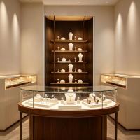 China Pre-Assembled Jewelry Shop Design with Lockable Cabinets and Shatter-Resistant Tempered Glass Jewelry Store Display Case for sale
