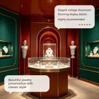 China 120 Square Meters Jewelry Shop Design with Shatter-resistant Tempered Glass and Lockable Cabinets for Jewelry Store Interior for sale