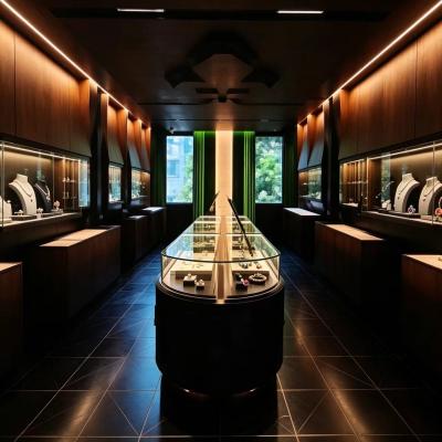 China Pre-Assembled Jewelry Shop Design with Shatter-Resistant Tempered Glass and Customized Overall Dimensions for Jewelry Store Display Case for sale