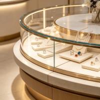 China Pre-Assemble For Ships Jewelry Shop Design with Lockable Cabinets and Tempered Glass Jewelry Store Display Case for sale