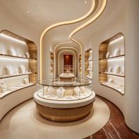 China Pre-Assemble For Ships Jewelry Shop Design with Lockable Cabinets and Tempered Glass Jewelry Store Display Case for sale