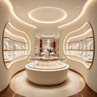 China Pre-Assemble For Ships Jewelry Shop Design with Lockable Cabinets and Tempered Glass Jewelry Store Display Case for sale