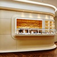 China Pre-Assemble For Ships Jewelry Shop Design with Lockable Cabinets and Shatter-Resistant Tempered Glass for Jewelry Store Display for sale