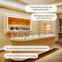 China Pre-Assemble For Ships Jewelry Shop Design with Lockable Cabinets and Shatter-Resistant Tempered Glass for Jewelry Store Display for sale