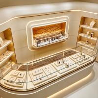 China Pre-Assemble For Ships Jewelry Shop Design with Lockable Cabinets and Shatter-Resistant Tempered Glass for Jewelry Store Display for sale