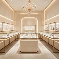 China Aluminium Frame Jewelry Shop Design with Ample Hidden Cabinets and Pre-Assemble For Ships Structure for Jewelry Store Interior for sale