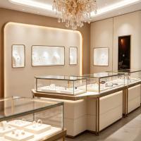 China Aluminium Frame Jewelry Shop Design with Ample Hidden Cabinets and Pre-Assemble For Ships Structure for Jewelry Store Interior for sale