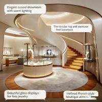 China Pre-Assemble for Ships Jewelry Shop Design with Shatter-Resistant Tempered Glass and Ample Hidden Cabinets for Jewelry Store Interior for sale