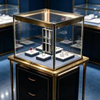 China Aluminium Frame Jewelry Shop Design with Tempered Glass for 120 Square Meters Jewelry Store Layout for sale
