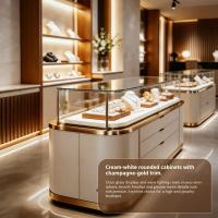 China Lockable Upright Display Case with Adjustable Glass Shelves and LED Interior Lighting Standing Showcase Display Case for sale