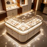 China Lockable Upright Display Case with Adjustable Glass Shelves and LED Interior Lighting Standing Showcase Display Case for sale