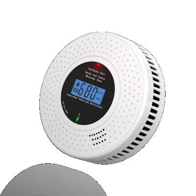 China OEM Smoke And Carbon Monoxide Detector Sensor Battery Powered 85 dB Alarm With LCD Display for sale