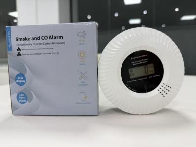 China Professional Smoke Carbon Monoxide Detector with 10-Year Lithium Battery Photoelectric/Electrochemical Sensor and 85dB Alarm Sound for sale