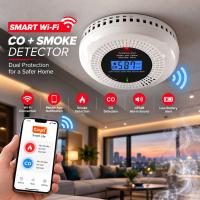 China 2-in-1 Smoke and Carbon Monoxide Detector with LCD Display and Smart WiFi Home Alerts for sale