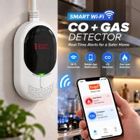 China Smart WiFi CO and Gas Leak Detector with Gas Shut-Off Valve Connection for Home Safety for sale
