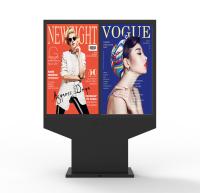 China 55 Inch Outdoor Digital Signage Kiosk with Dual Screen IP65 Waterproof Rating and Windows/Linux/Android OS Support for sale