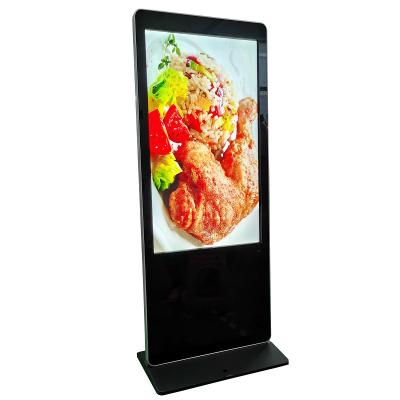 China 55-inch 800 Cd/m² Floor Standing Digital Signage Display with Touch Screen and Android OS for sale