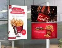 China 55-inch LCD Window Facing Display Smart Signage with 3000 Nits Brightness and 1920×1080 Resolution for Outdoor Applications for sale