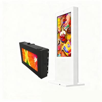 China 32-86 Inch IP65 Waterproof Outdoor Digital Signage 10-Point Touch Interactive Totem Kiosk 3000nits for sale