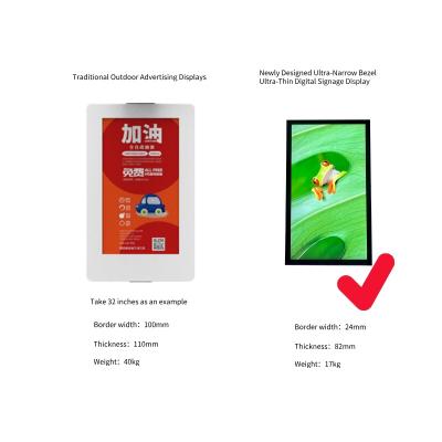 China IP66 Waterproof Outdoor Digital Signage 3000cd Brightness Android System 32 to 65 Inch for sale