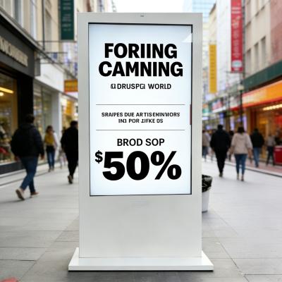 China 75 Inch 3000nits Outdoor Digital Signage 4K Android OS IP65 Waterproof LCD Display for sale