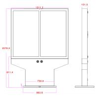 China 55 Inch Outdoor Digital Signage with 3000-4000 Nits Brightness   IP65 Waterproof Advertising Kiosk for sale