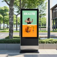 China 55 Inch 3000 Nits IP65 Outdoor Digital Signage Kiosk Floor Standing 4K Display for sale