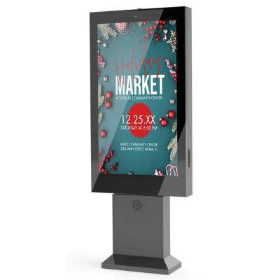 China 49 Inch IP65 Waterproof Outdoor Digital Signage 3000cd/m2 High Brightness LCD Advertising Kiosk for sale