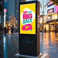 China 55 inch IP65 Outdoor Kiosk 3000cd/m² High Brightness LCD Advertising Display Touchscreen for sale