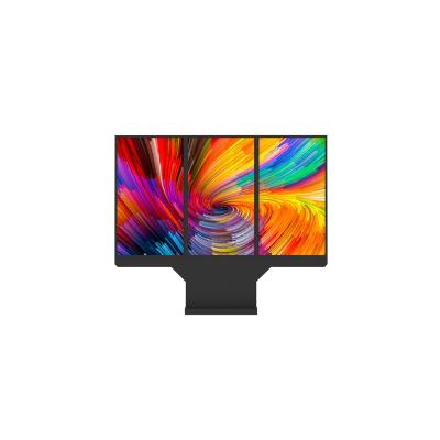 China 55 Inch Triple Screen Outdoor LCD Advertising Display 3000 cd/m² Brightness IP67 Waterproof for sale