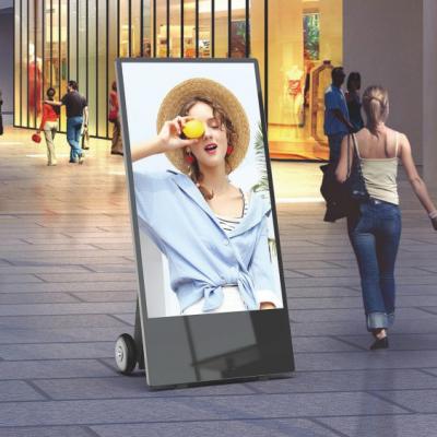 China 43 Inch 2000cd/m2 High Brightness Battery Powered Digital Signage Advertising Kiosk LCD Media Player for sale