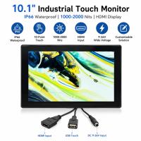 China 10.1 Inch IP66 Waterproof Industrial Touch Monitor 1000 Nits High Brightness HDMI LCD Display for sale