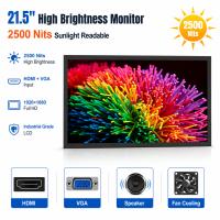 China 21.5 Inch 2500 Nits Sunlight Readable Industrial LCD Monitor HDMI VGA Open Frame Display for sale